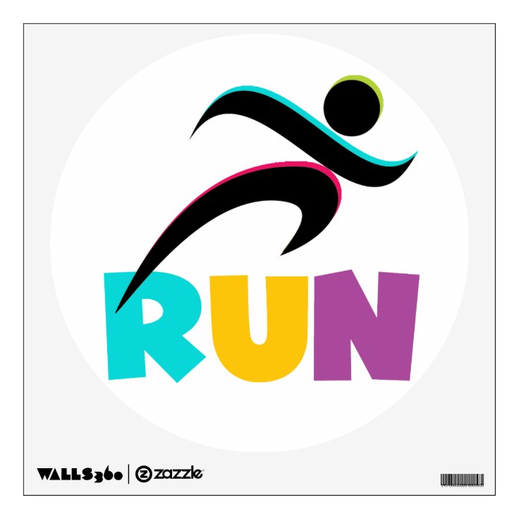 RUN Multi Wall Sticker | Zazzle