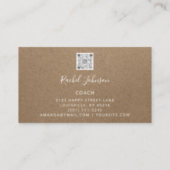 Run Sport Coach Athlete Logo Instructor QR Code Business Card | Zazzle