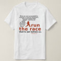 Run the Race Hebrews 12:1 t-shirt | Zazzle