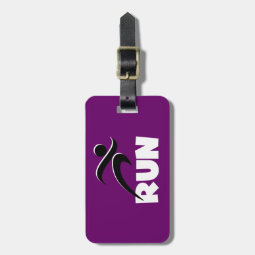 RUN White Luggage Tag | Zazzle