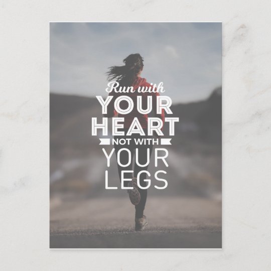 Run With Your Heart Postcard | Zazzle.com