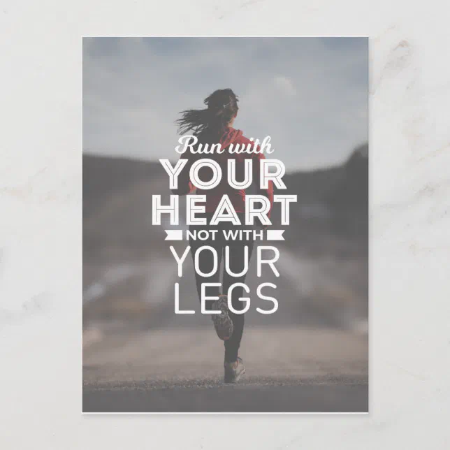 Run With Your Heart Postcard | Zazzle