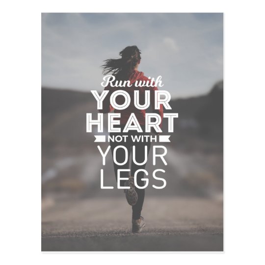 Run With Your Heart Postcard | Zazzle.com