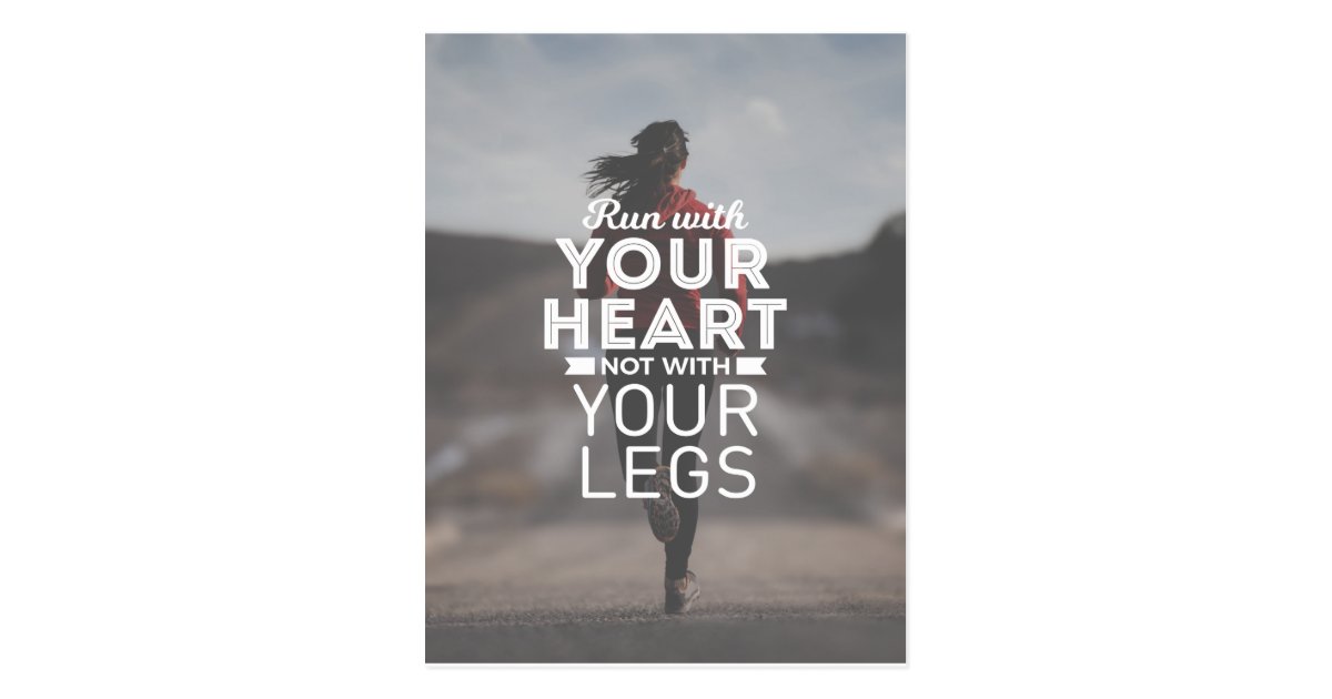Run With Your Heart Postcard | Zazzle.com