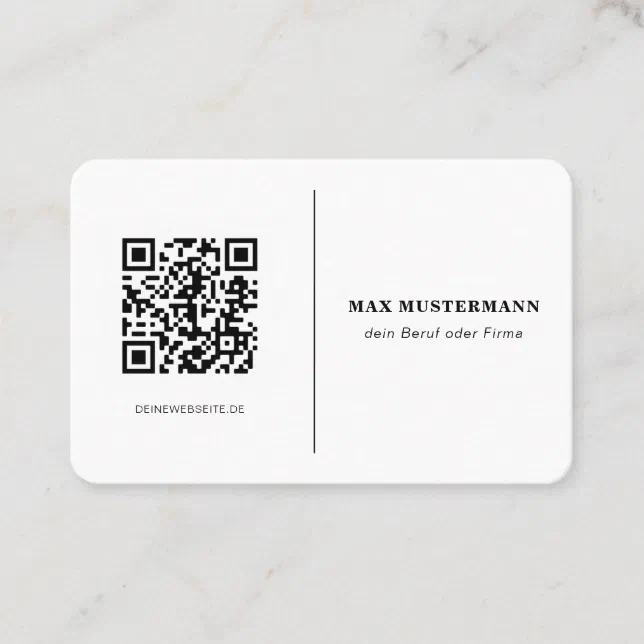 Runde QR Code Visitenkarte Online Gestalten Business Card | Zazzle