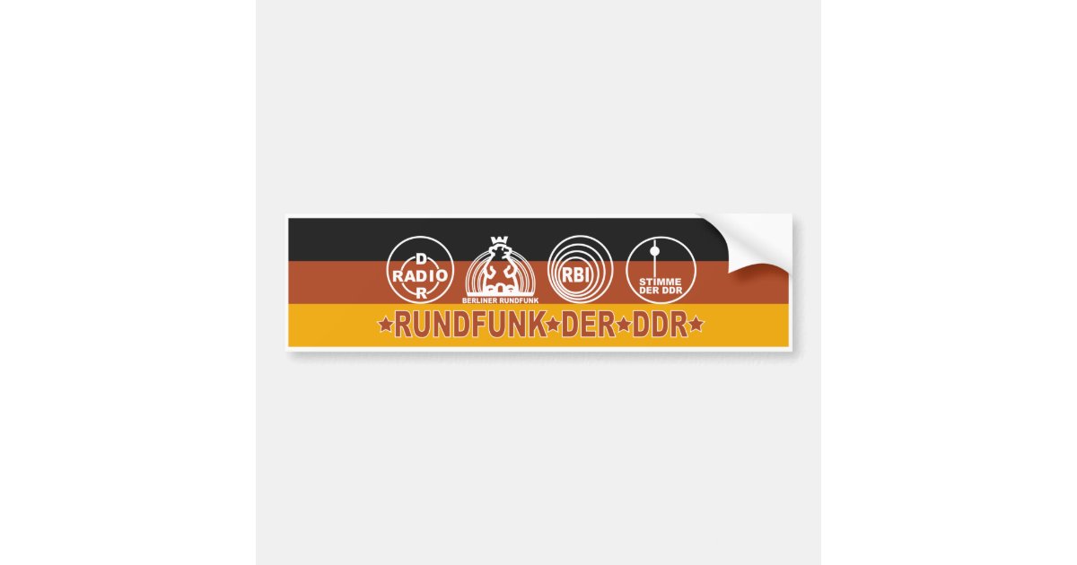 RUNDFUNK DER DDR BUMPER STICKER | Zazzle