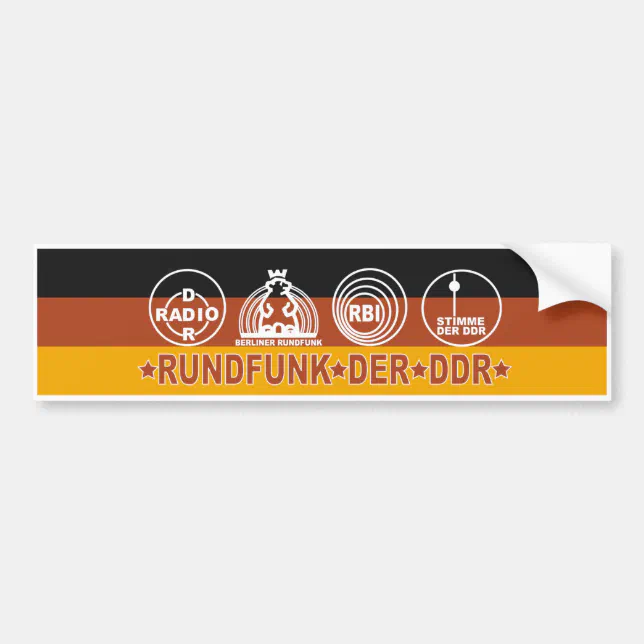 RUNDFUNK DER DDR BUMPER STICKER | Zazzle