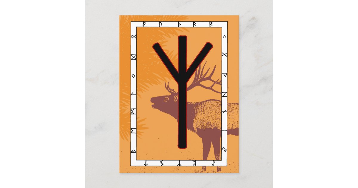 Rune Elhaz – Protection Postcard | Zazzle
