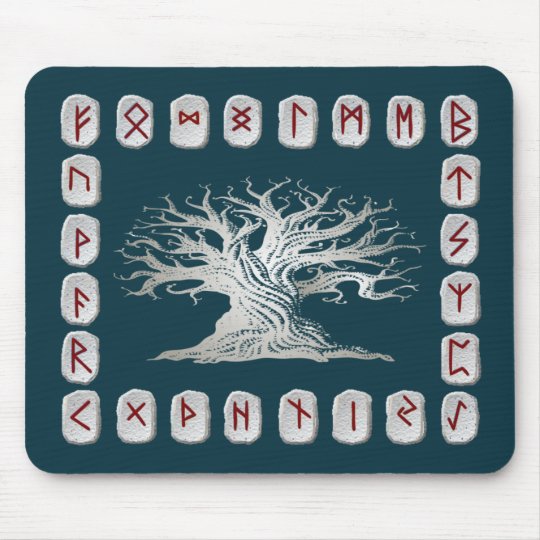 Rune Layout with World Tree Mouse Pad | Zazzle.com