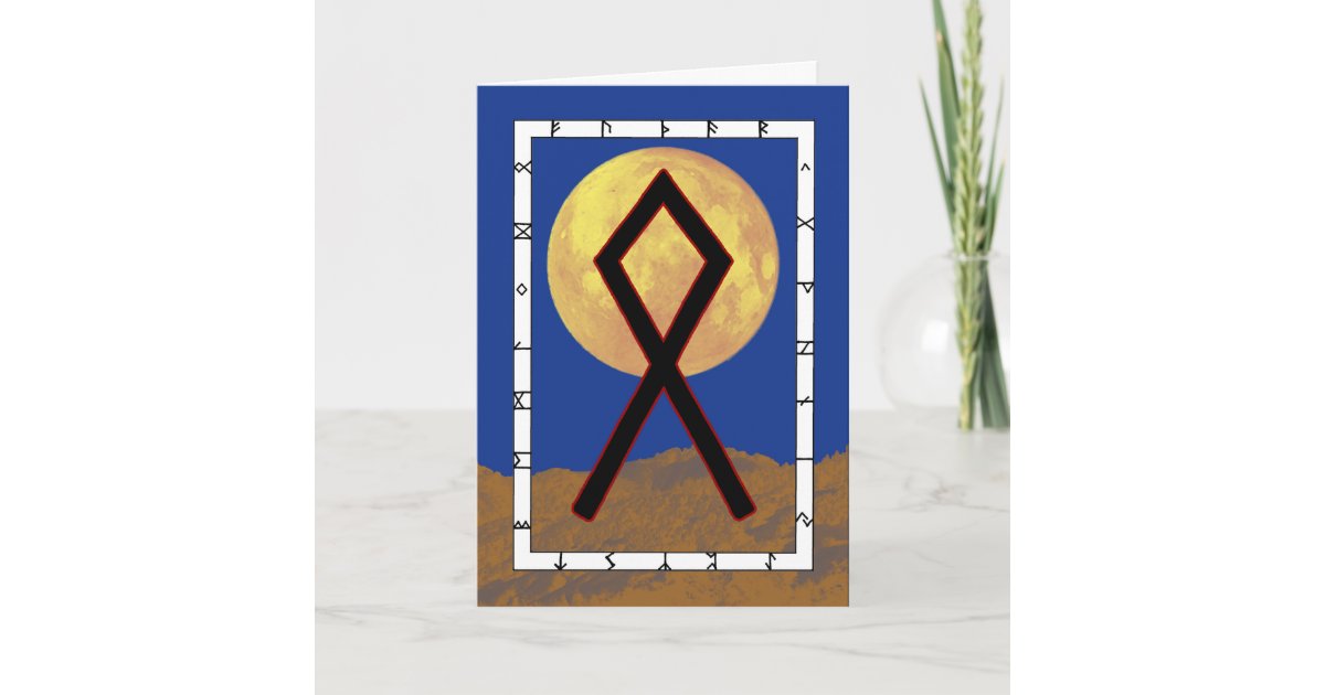 Rune Othala - Home Card | Zazzle