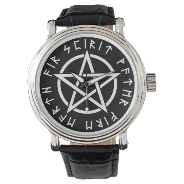 Rune pentagram watch | Zazzle