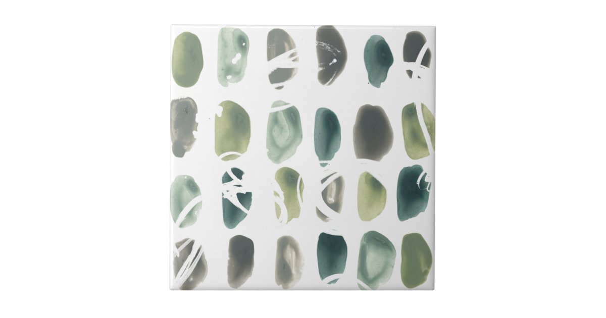 Rune Stone - Green Ceramic Tile | Zazzle