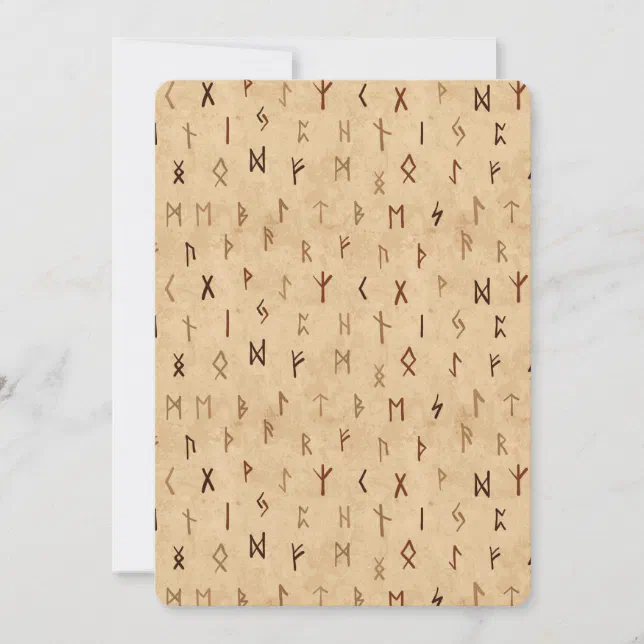 Runes Flat Greeting Card | Zazzle