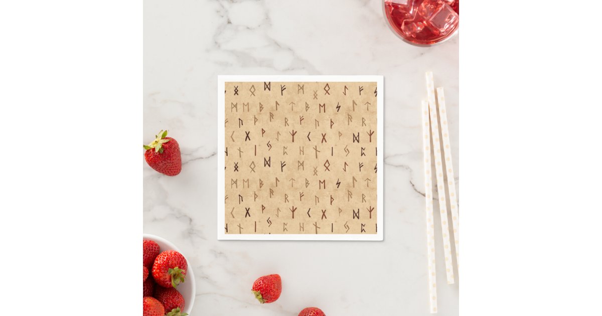 Runes Paper Napkins | Zazzle