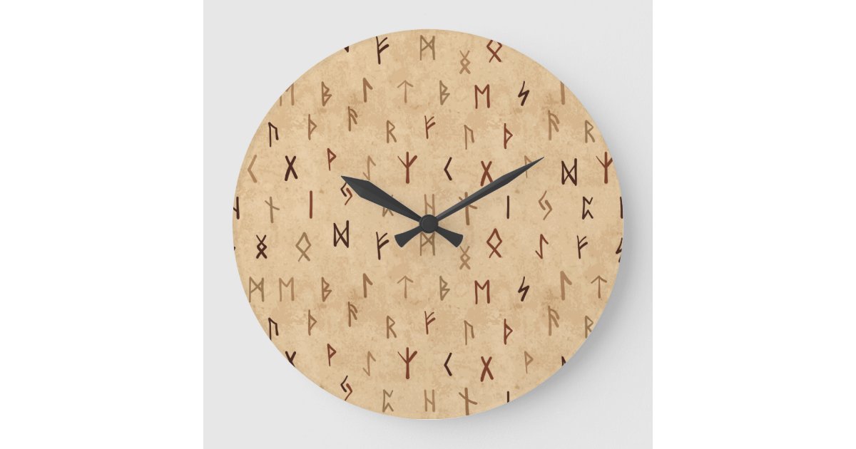 Runes Wall Clock | Zazzle