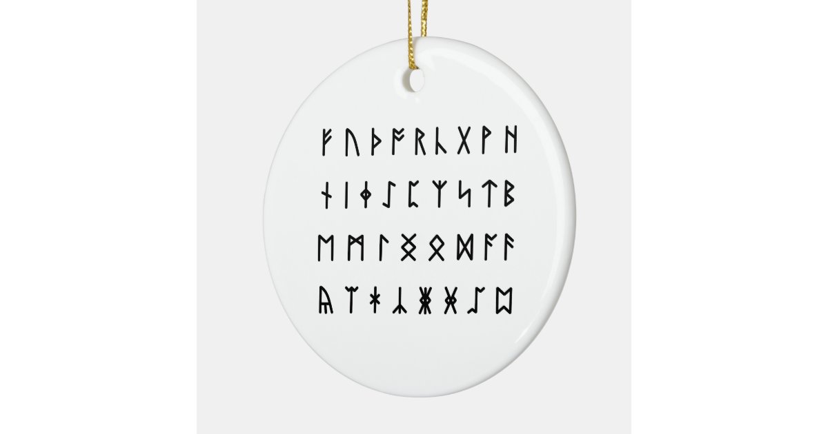 Runic Alphabet [Futhorc] Ceramic Ornament | Zazzle