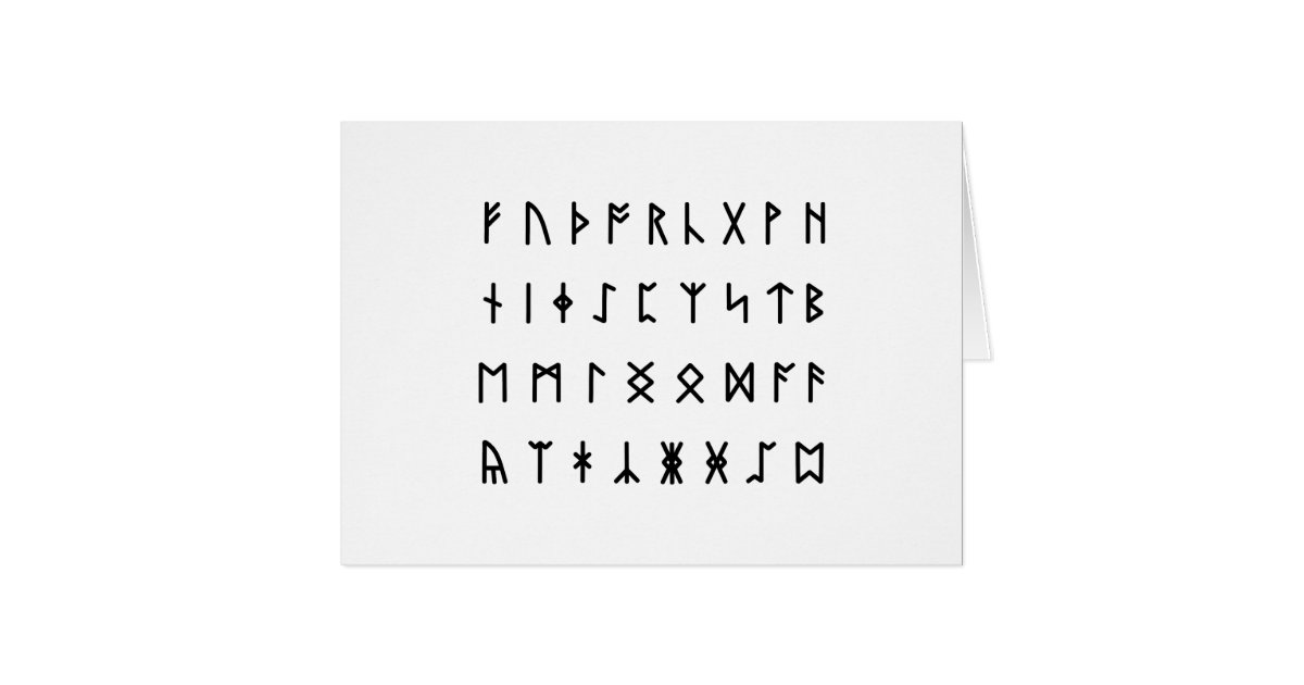 Runic Alphabet [Futhorc] Greeting Card | Zazzle