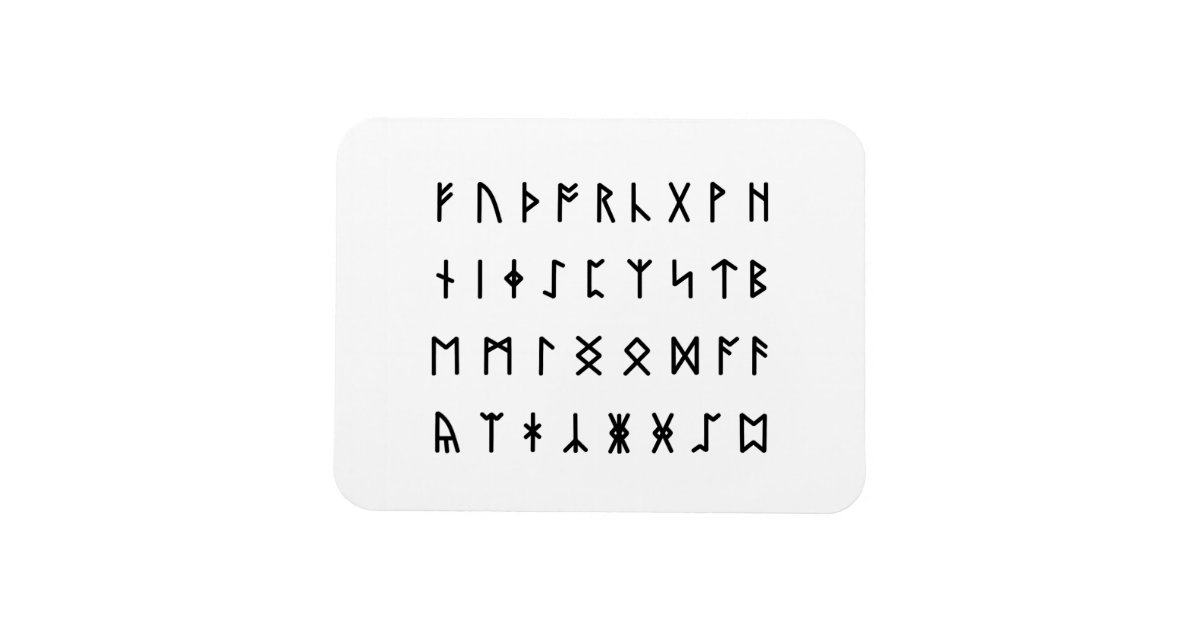 Runic Alphabet [Futhorc] Magnet | Zazzle