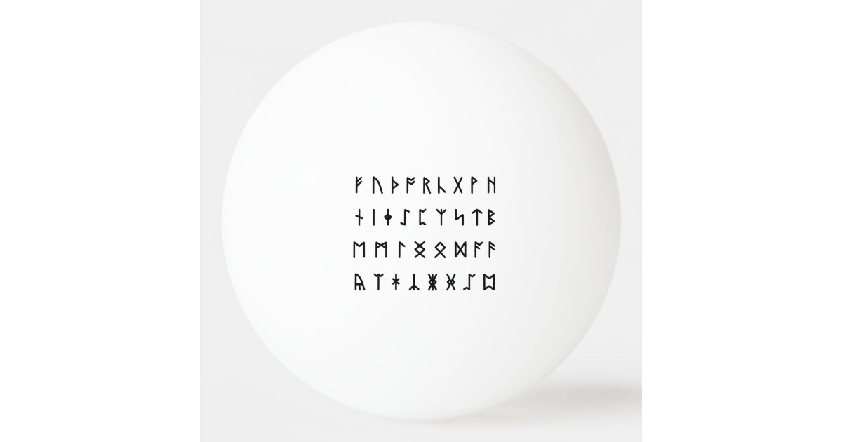 Runic Alphabet [Futhorc] Ping Pong Ball | Zazzle