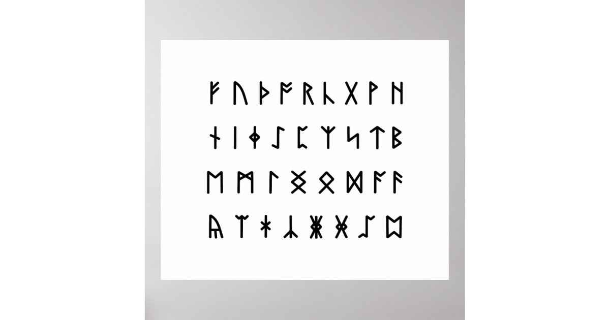 Runic Alphabet [Futhorc] Poster | Zazzle