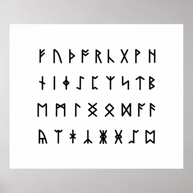 Runic Alphabet [Futhorc] Poster | Zazzle