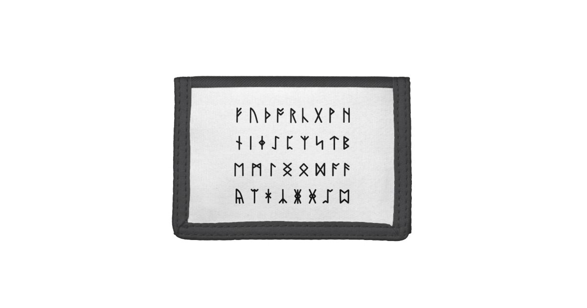 Runic Alphabet [Futhorc] Trifold Wallet | Zazzle