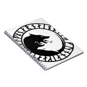 Runic Dire Wolf viking norse nordic runes Notebook | Zazzle