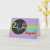 Runner Congrats Eclectic 26.2 Marathon Card | Zazzle