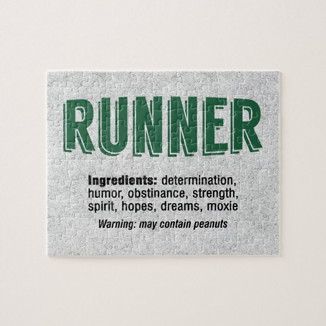 Runner Ingredients Jigsaw Puzzle | Zazzle