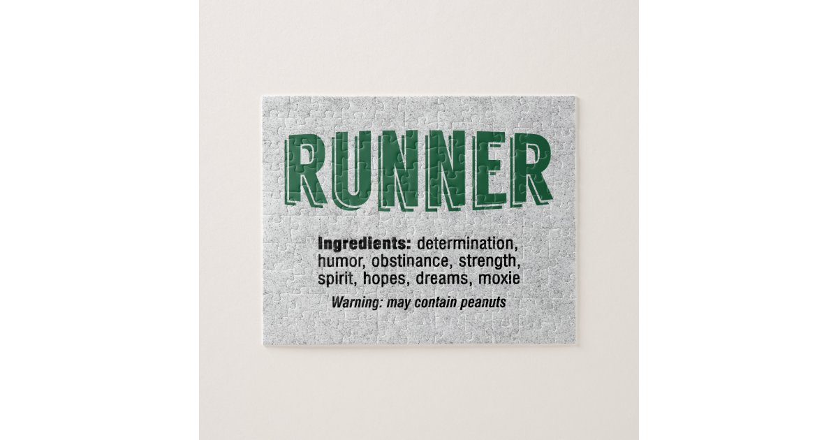 Runner Ingredients Jigsaw Puzzle | Zazzle