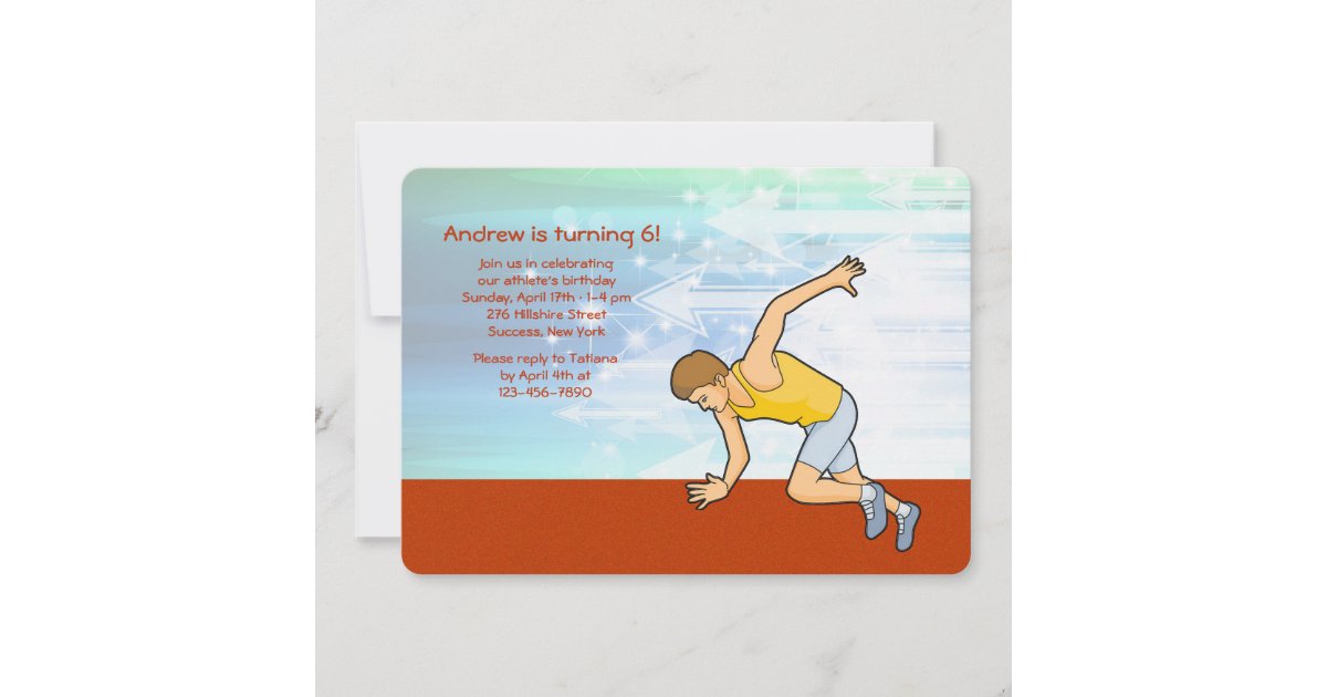 Runner invitation | Zazzle