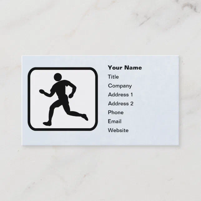 Runner Logo Customizable Template Business Card | Zazzle