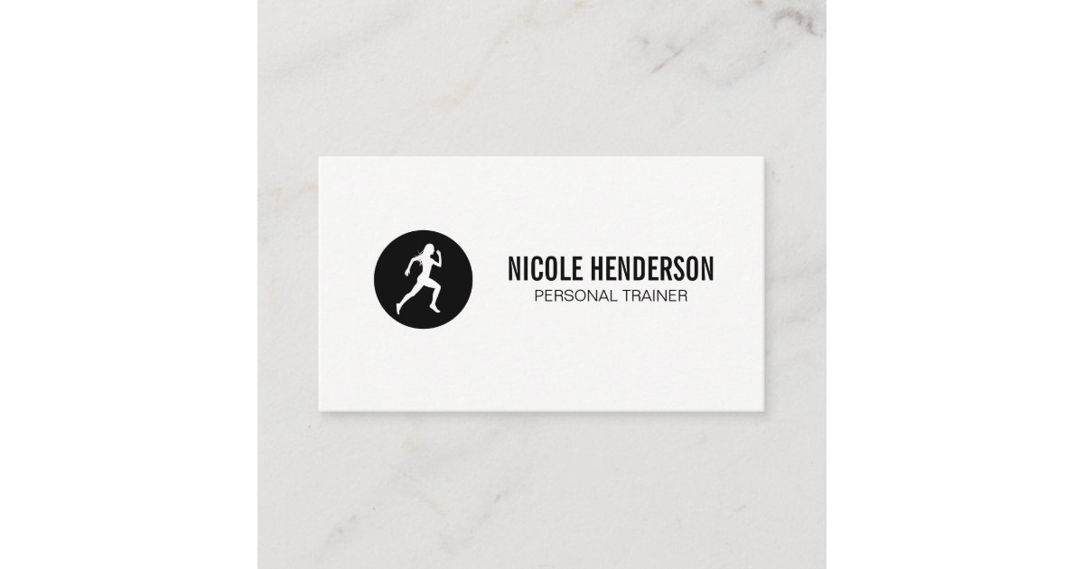 Runner Minimalist Business Card | Zazzle