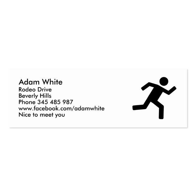Runner - running business card template