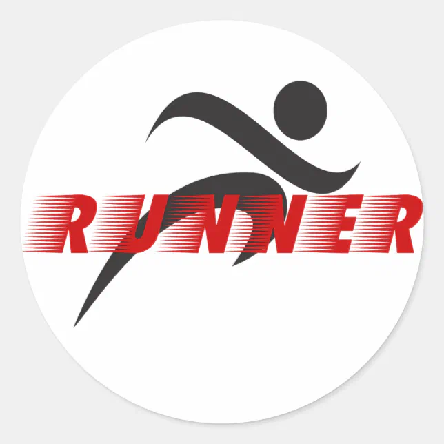 Runner stickers | Zazzle