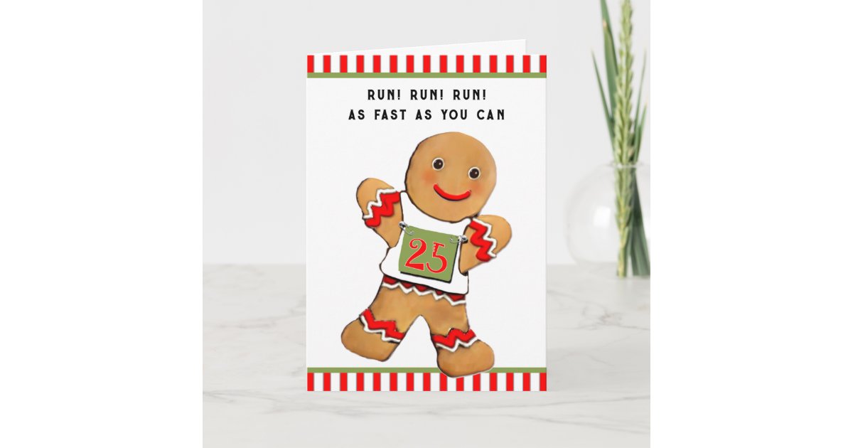 Runners Christmas Holiday Card | Zazzle