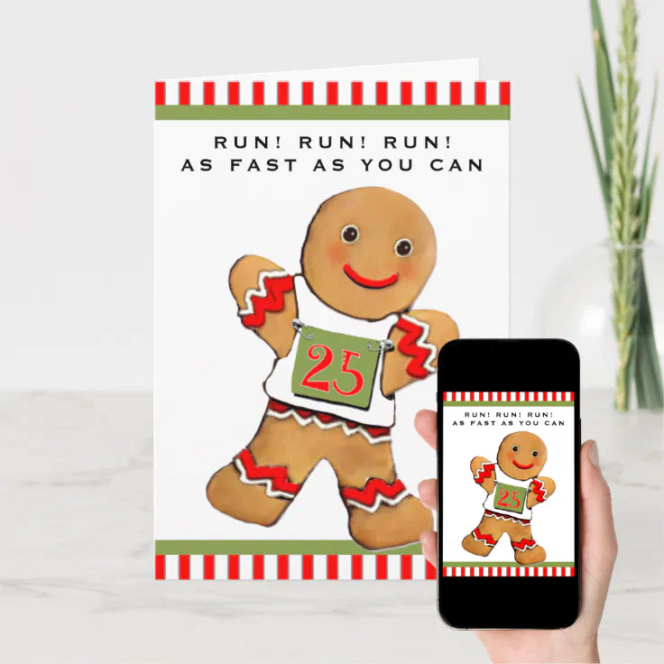 Runners Christmas Holiday Card | Zazzle