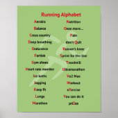 Running alphabet fun inspirational poster | Zazzle