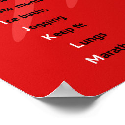 Running alphabet red inspirational poster | Zazzle