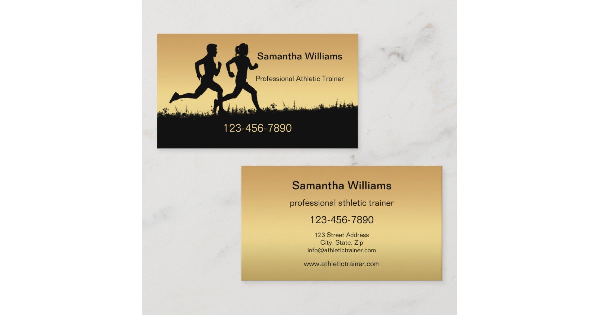 Running Athletics Sports Coach Business Card | Zazzle