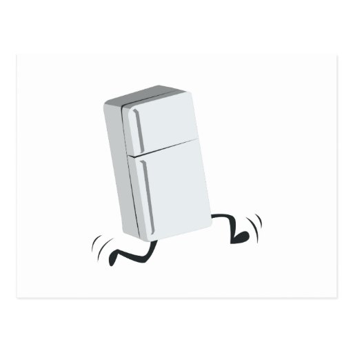 Running Fridge Postcard | Zazzle