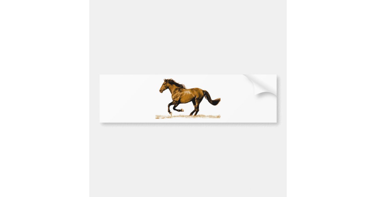 Running Horse Bumper Sticker | Zazzle