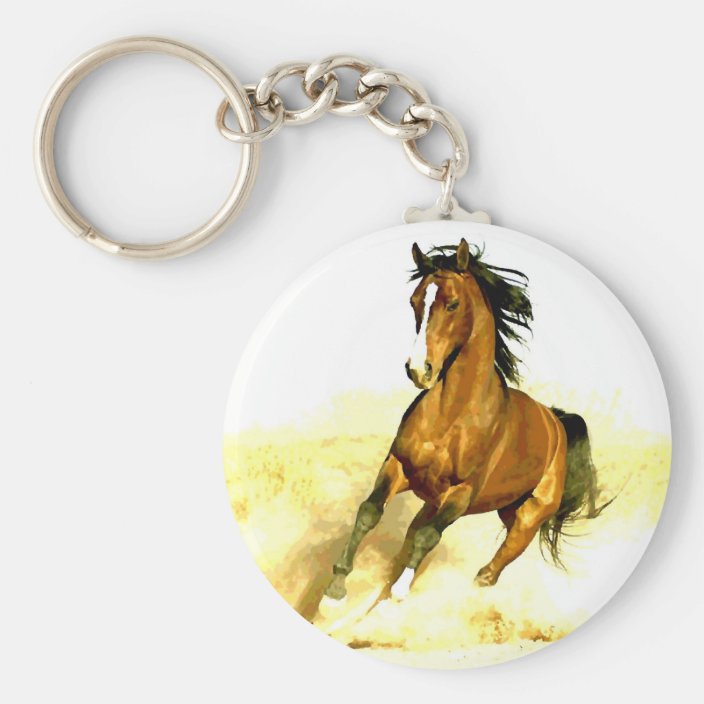 Running Horse Keychain | Zazzle.com