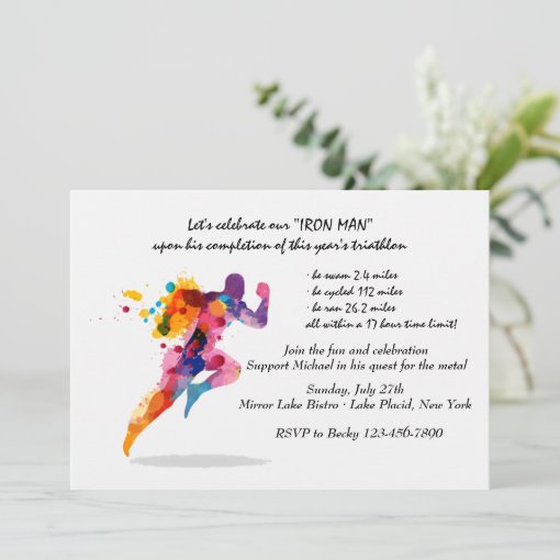 Running Man Invitation | Zazzle
