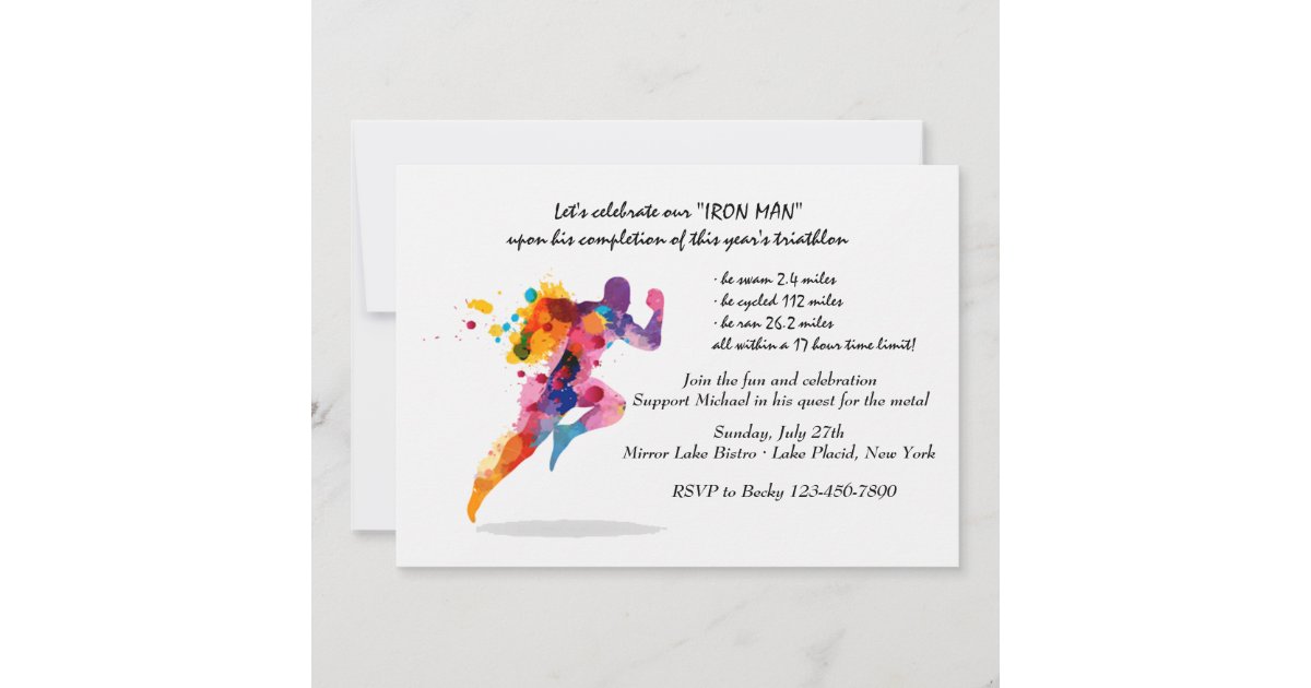 Running Man Invitation | Zazzle