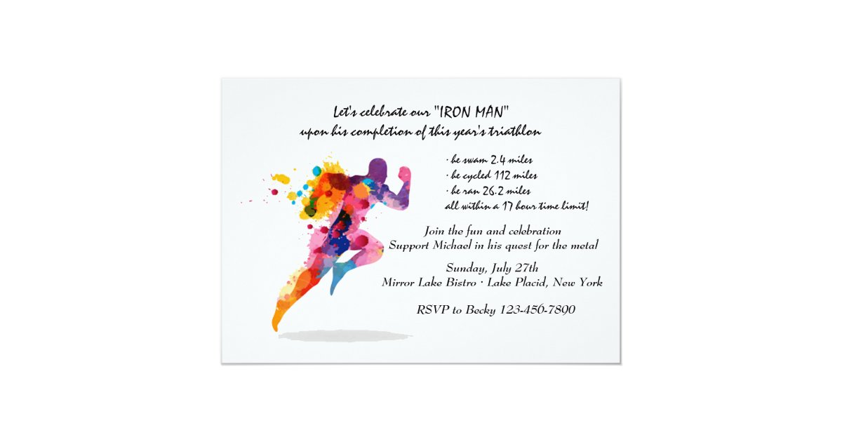 Running Man Invitation | Zazzle.com