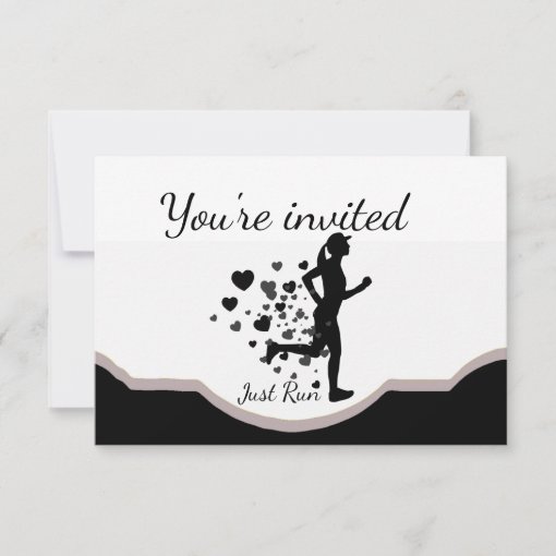 Running Marathon Runner Birthday Party Invitation | Zazzle