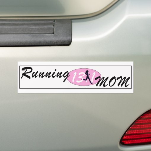 Running Mom 13.1 Bumper Stcker Bumper Sticker | Zazzle