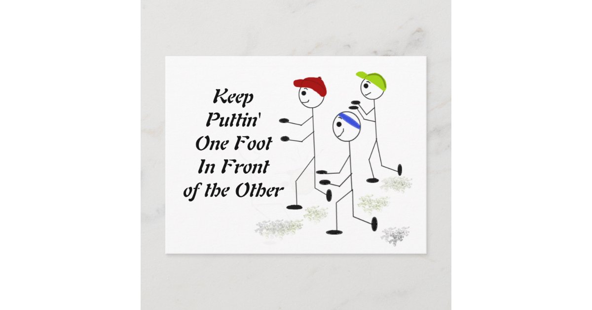 Running Motivational Message Postcard | Zazzle