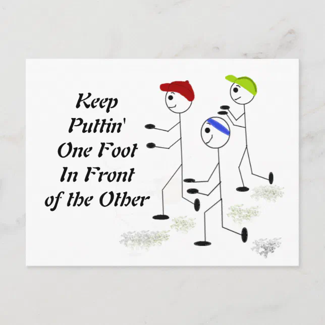 Running Motivational Message Postcard | Zazzle